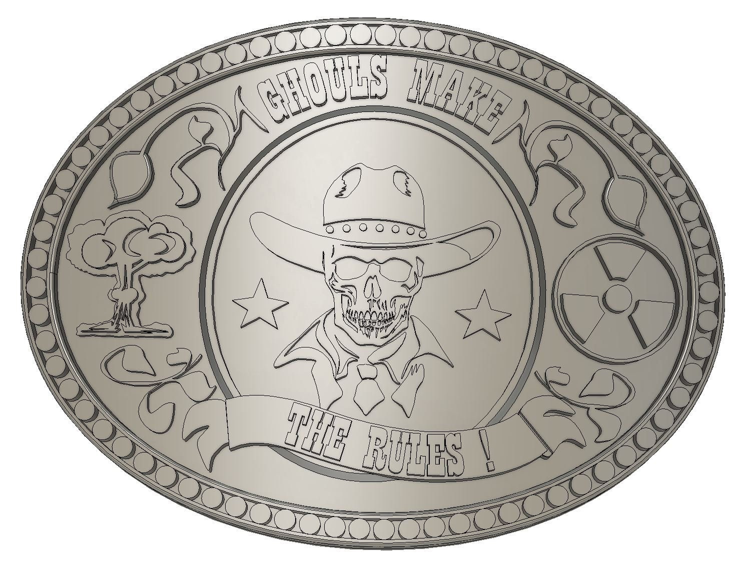 Fallout Ghoul Belt Buckle & Spurs 3D Print File - Etsy