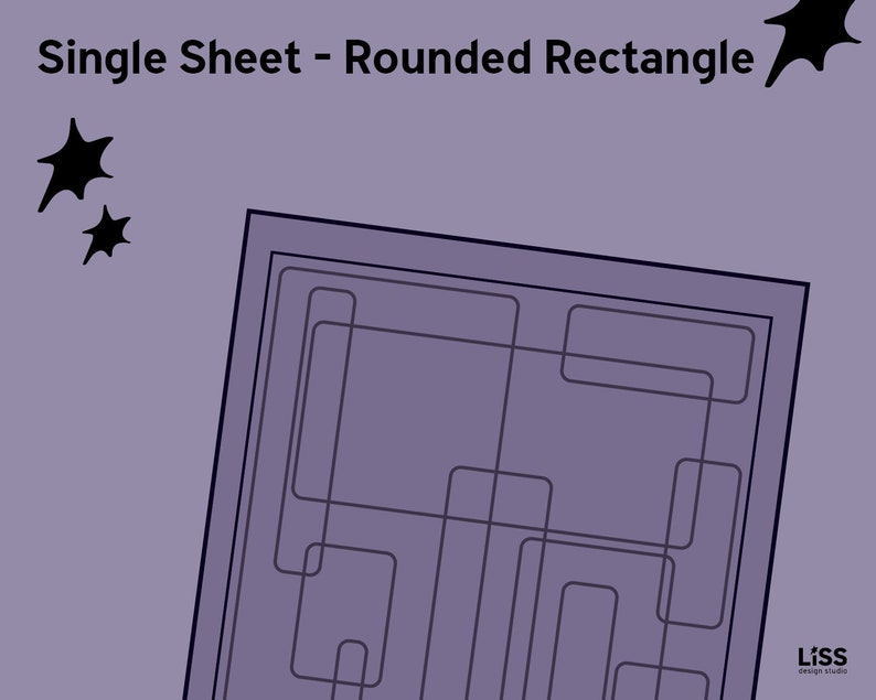 Easy Downloadable Coloring Page: Rounded Rectangle Pattern - Etsy