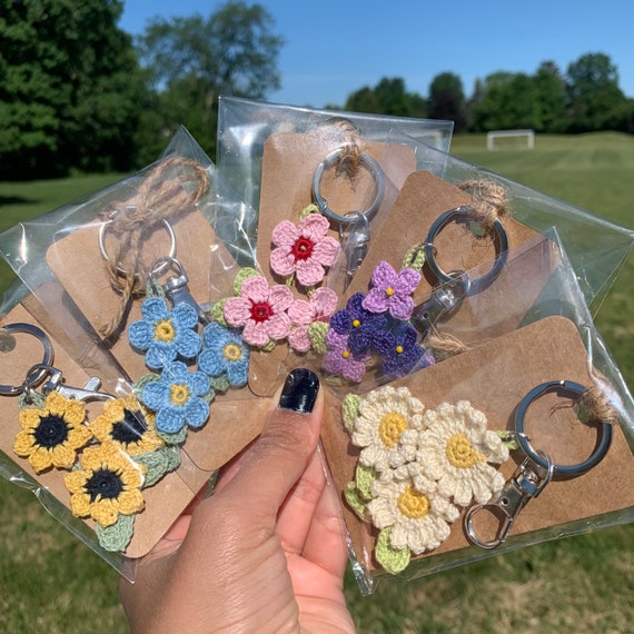 Toys Crochet flower key ring Stuffed Animals & Plushies etna.com.pe