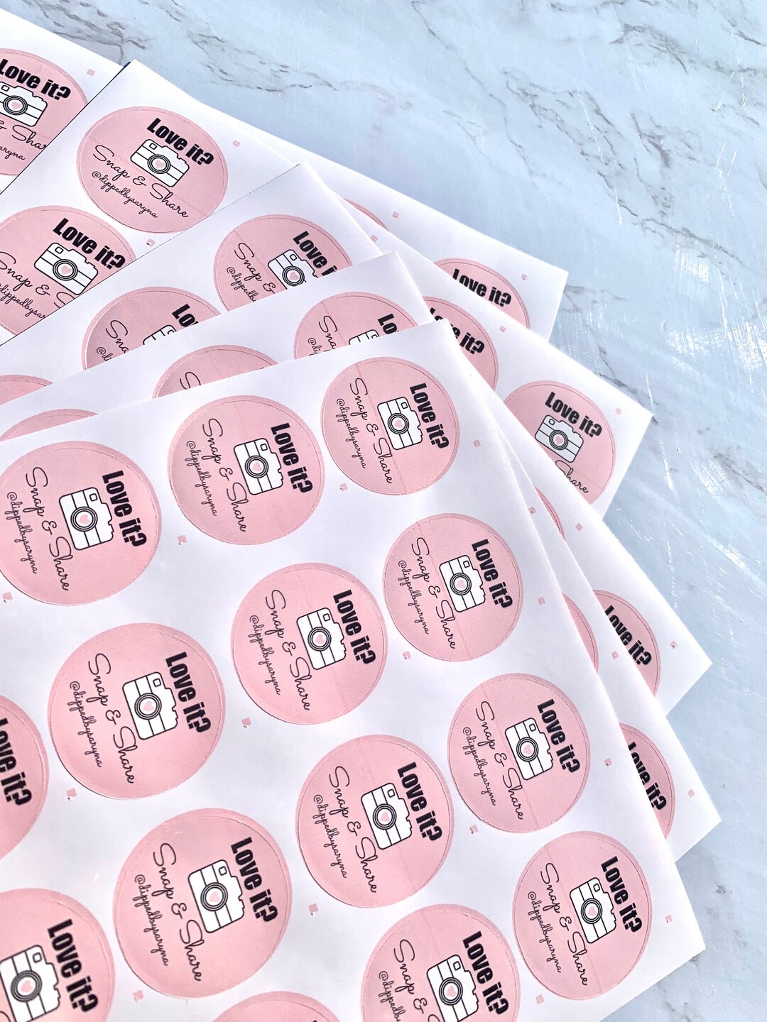 Custom Packaging Stickers-round, Business Logo Stickers, Mid Century ...