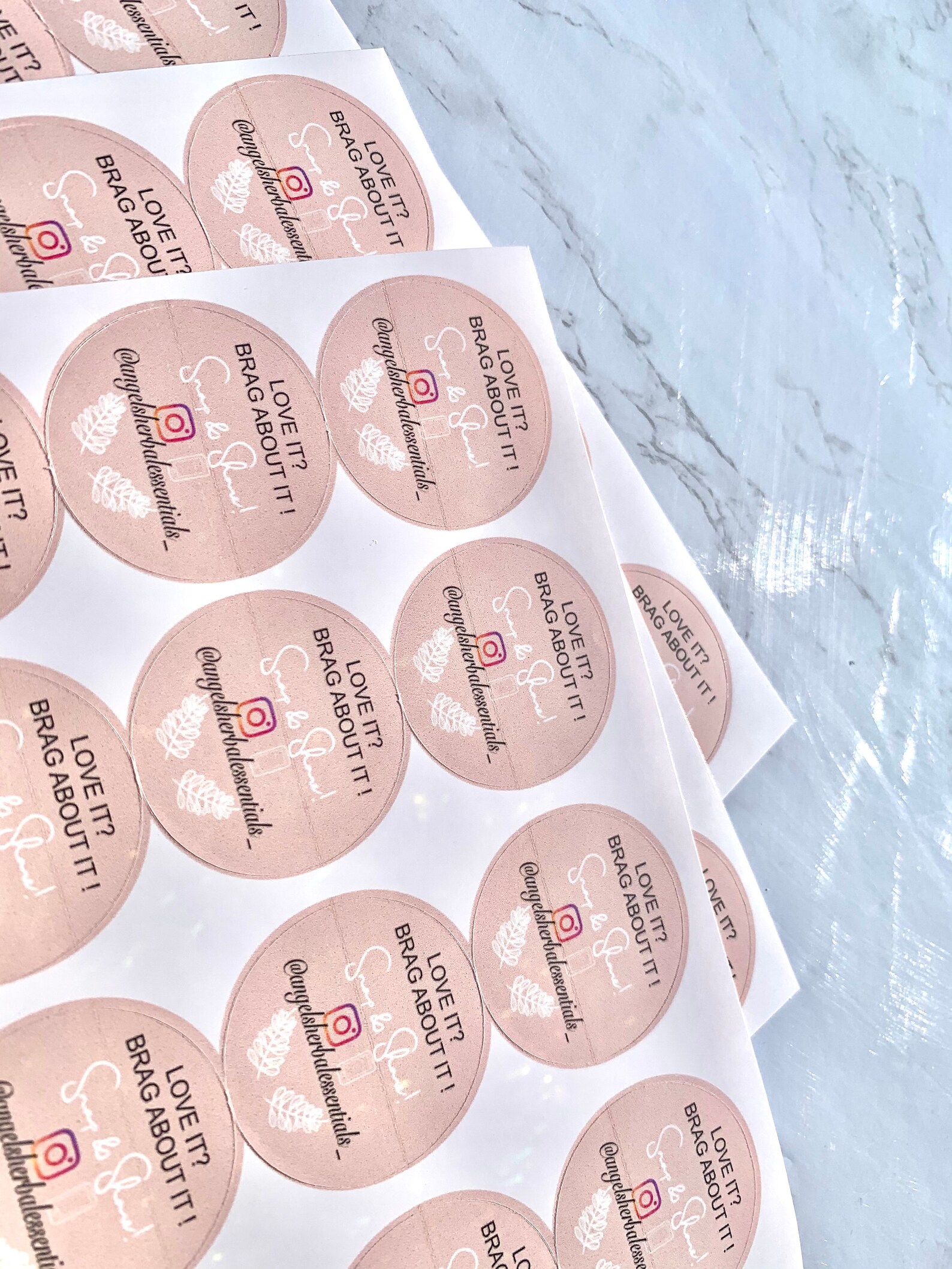 Custom Packaging Stickers-round, Business Logo Stickers, Mid Century ...