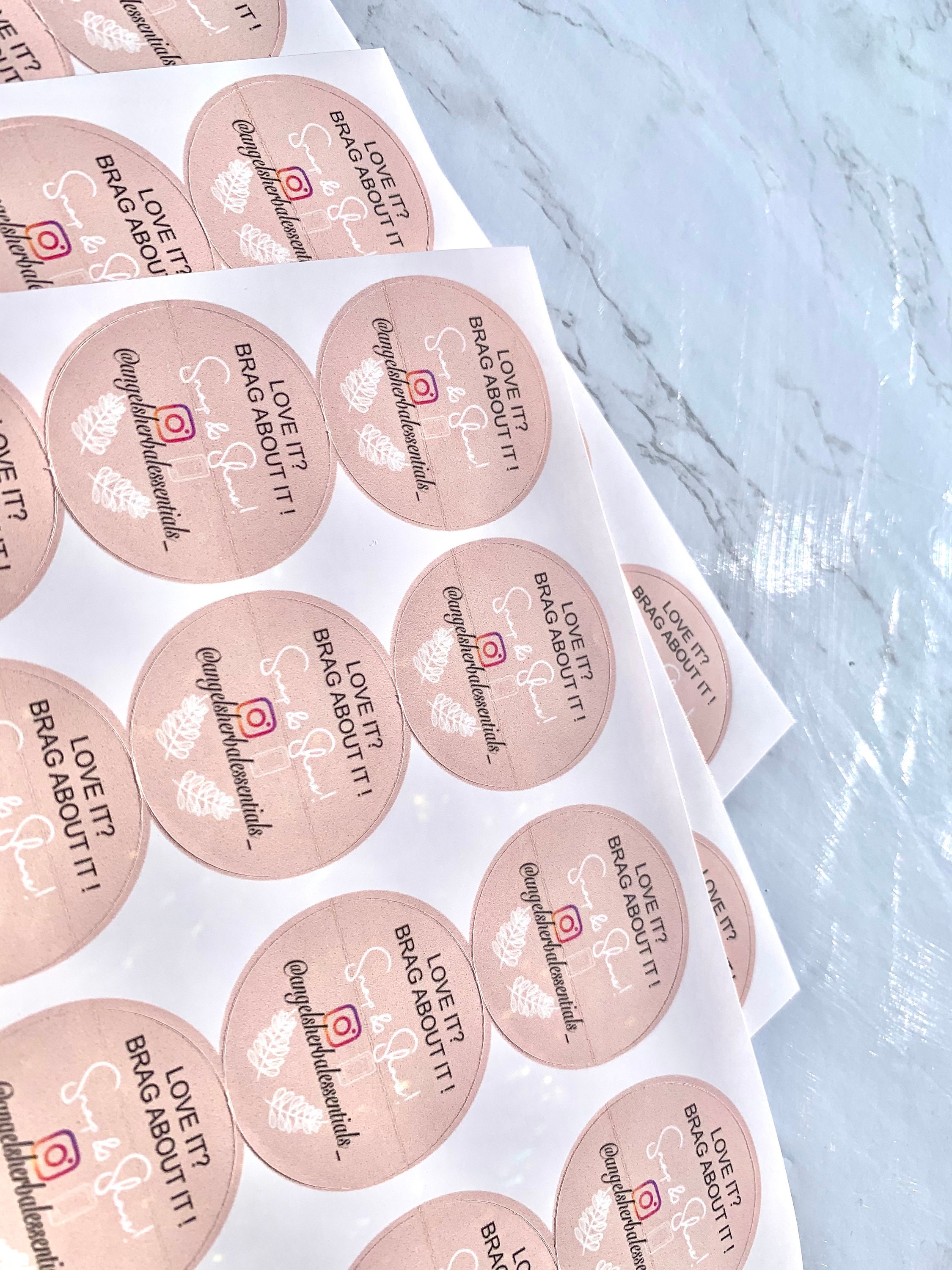 Custom Packaging Stickers-round, Business Logo Stickers, Mid Century ...