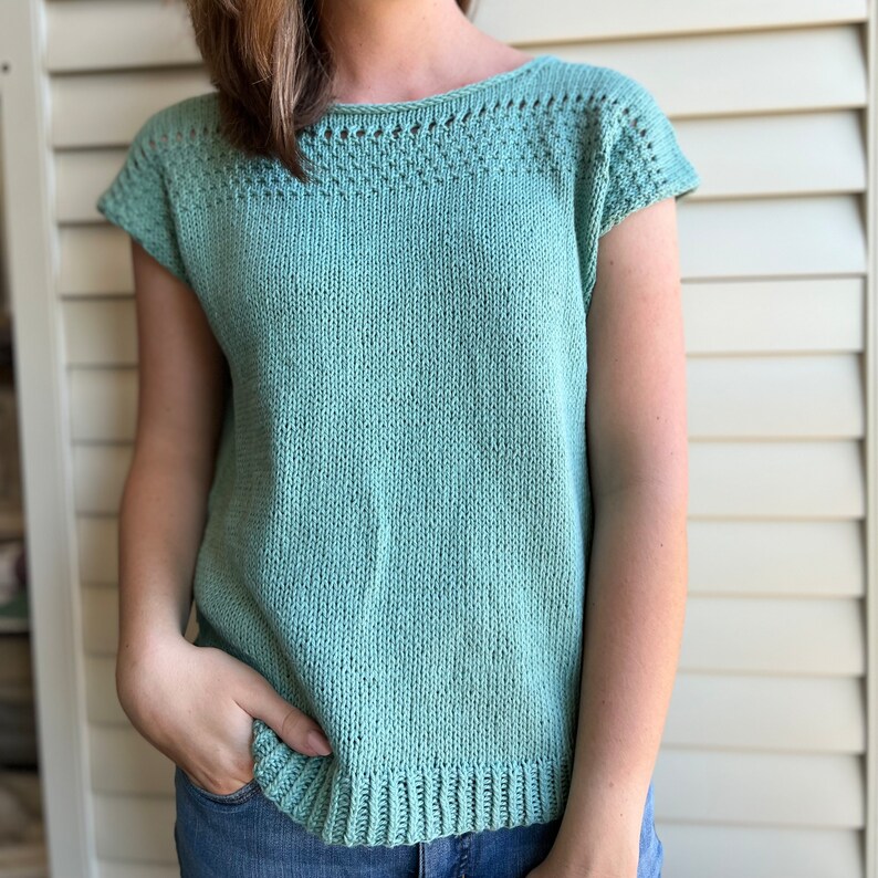 Rainfall Tee Knitting Pattern - Etsy