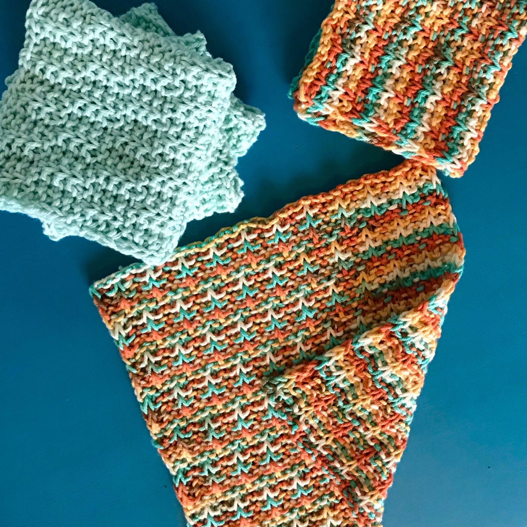 Riverbed Dishcloth Knitting Pattern - Etsy