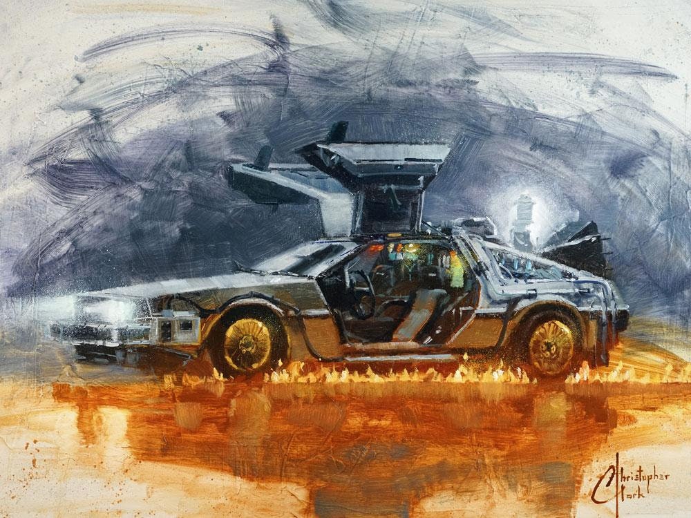 Painted Delorean