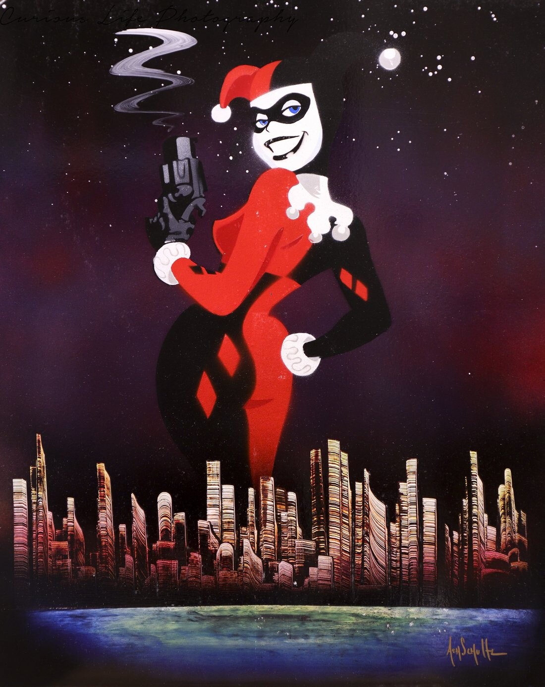 Harley Quinn Original Spray Paint Art by Ash Shultz | Etsy