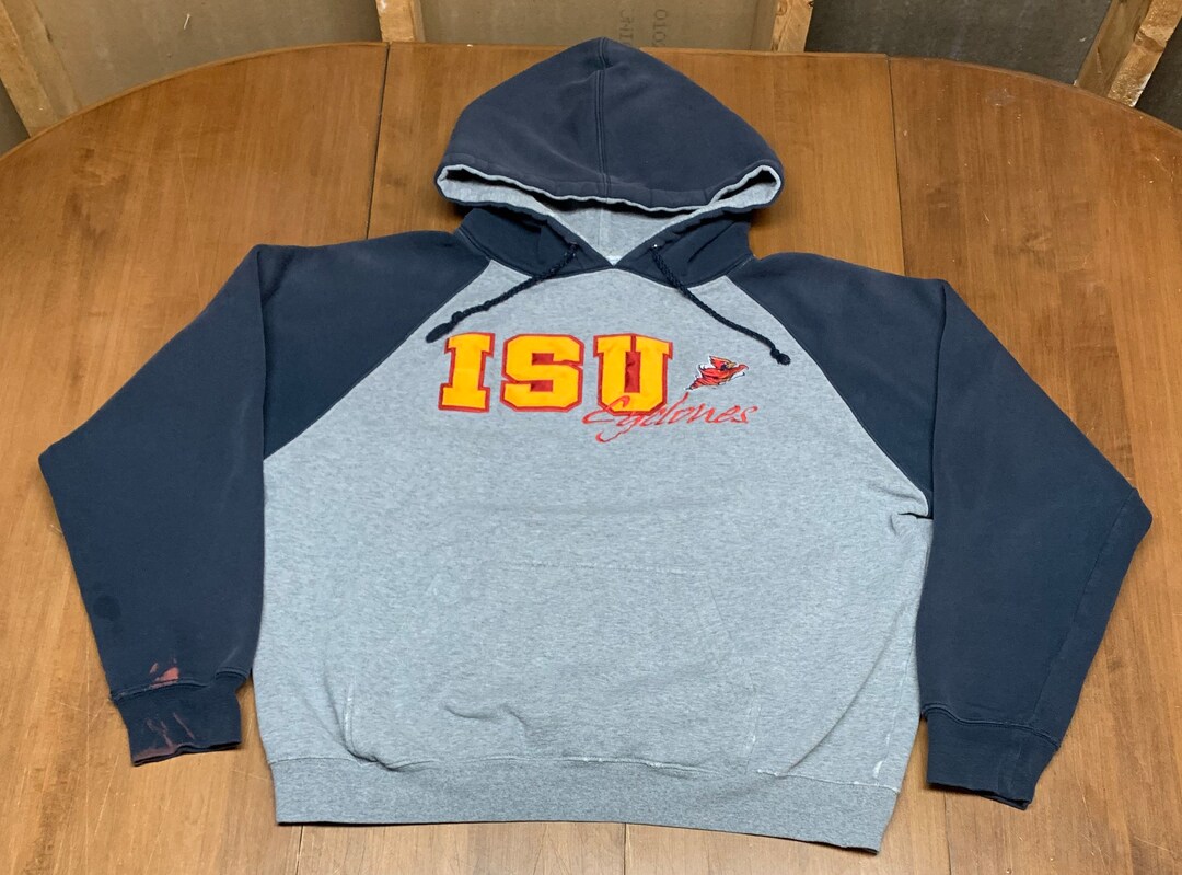 Vintage ISU Iowa State University Cyclones Embroidered Hoodie ...