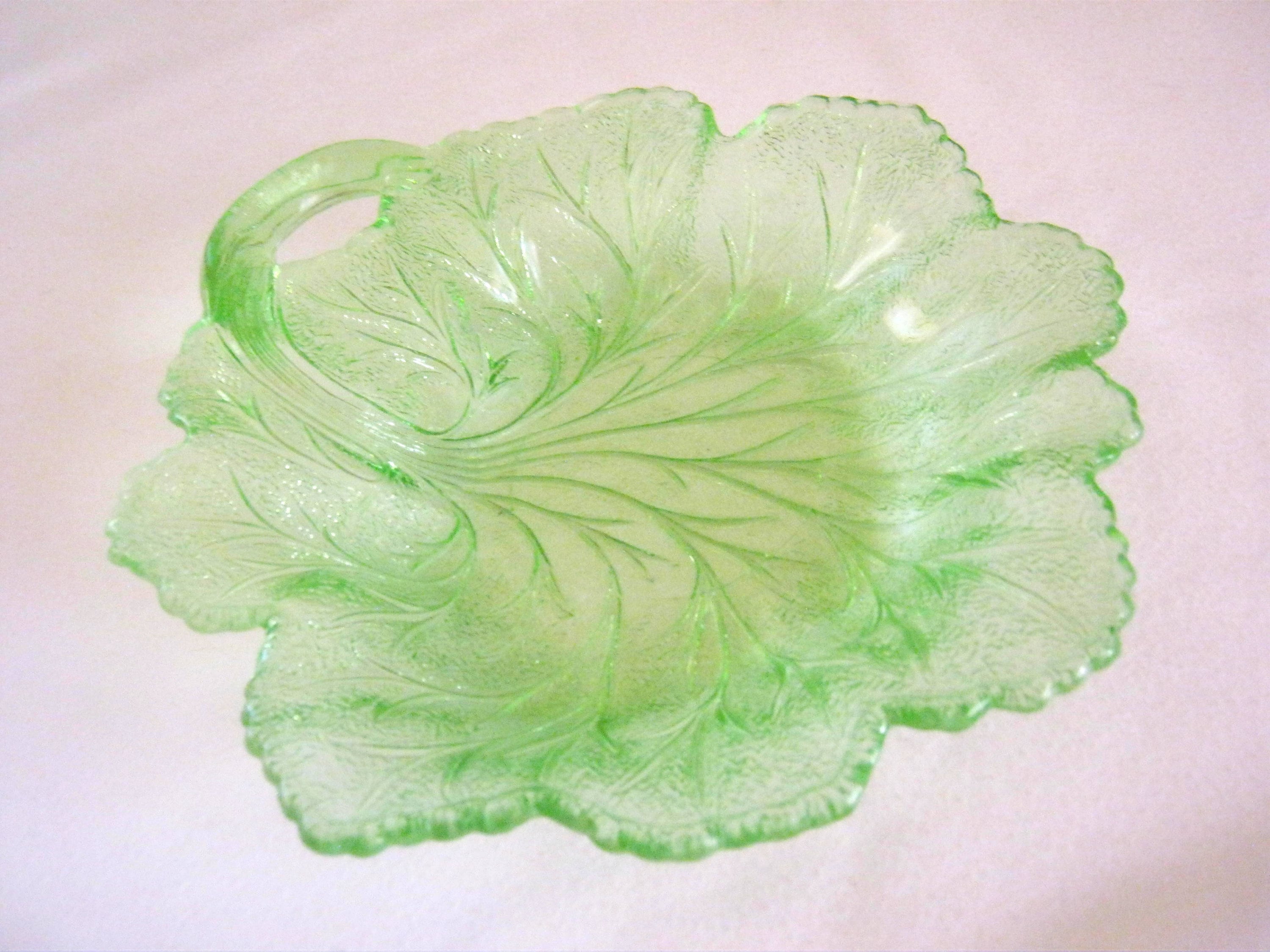 Collectible Glass Art & Collectibles INDIANA Green Vaseline Glass ...
