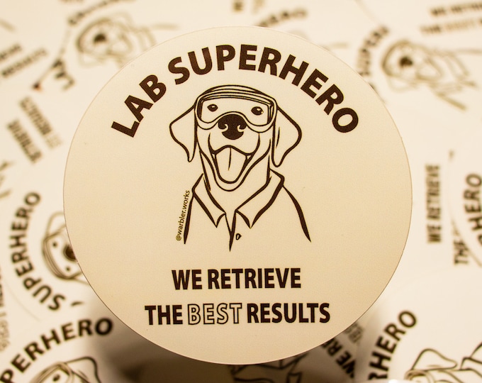 Lab Superhero Sticker // Vinyl Sticker // Laboratory // Lab | Etsy