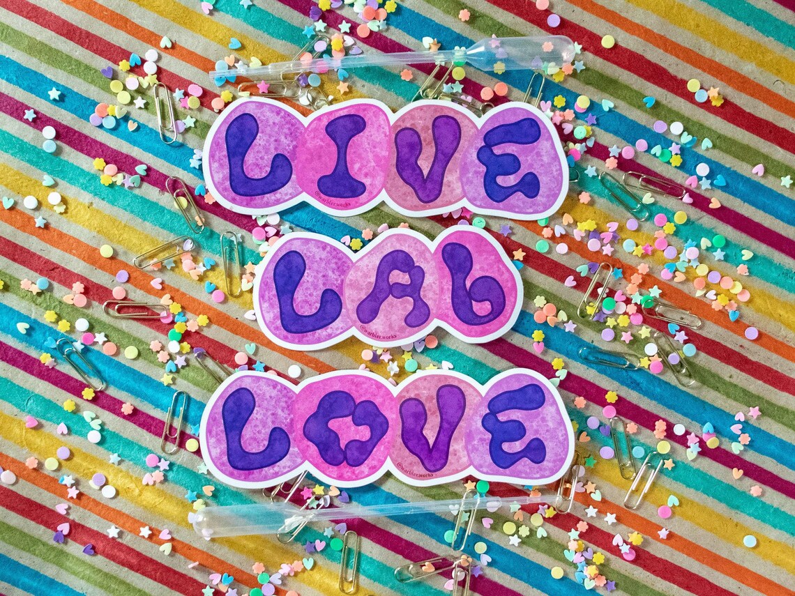 Live Neutrophil Alphabet Sticker // Vinyl Sticker // Laboratory // Lab ...