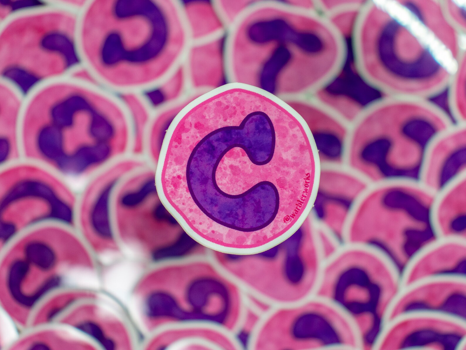Single Neutrophil Alphabet Sticker // Vinyl Sticker // | Etsy