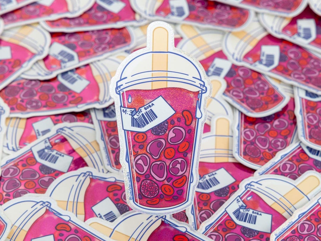 Life Boba // Holo Vinyl Sticker // Hematology // White Cells // Red ...