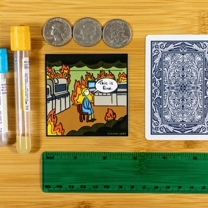 This is Fine // Vinyl Sticker // Lab on Fire // Short Staffed ...