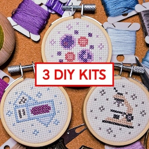 3 Minis Cross Stitch Kit - Hematology // Laboratory // Lab Gift ...