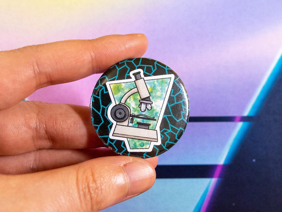 90's Themed Lab Buttons // Micro // Heme // Slide // Microscope // 2023 ...