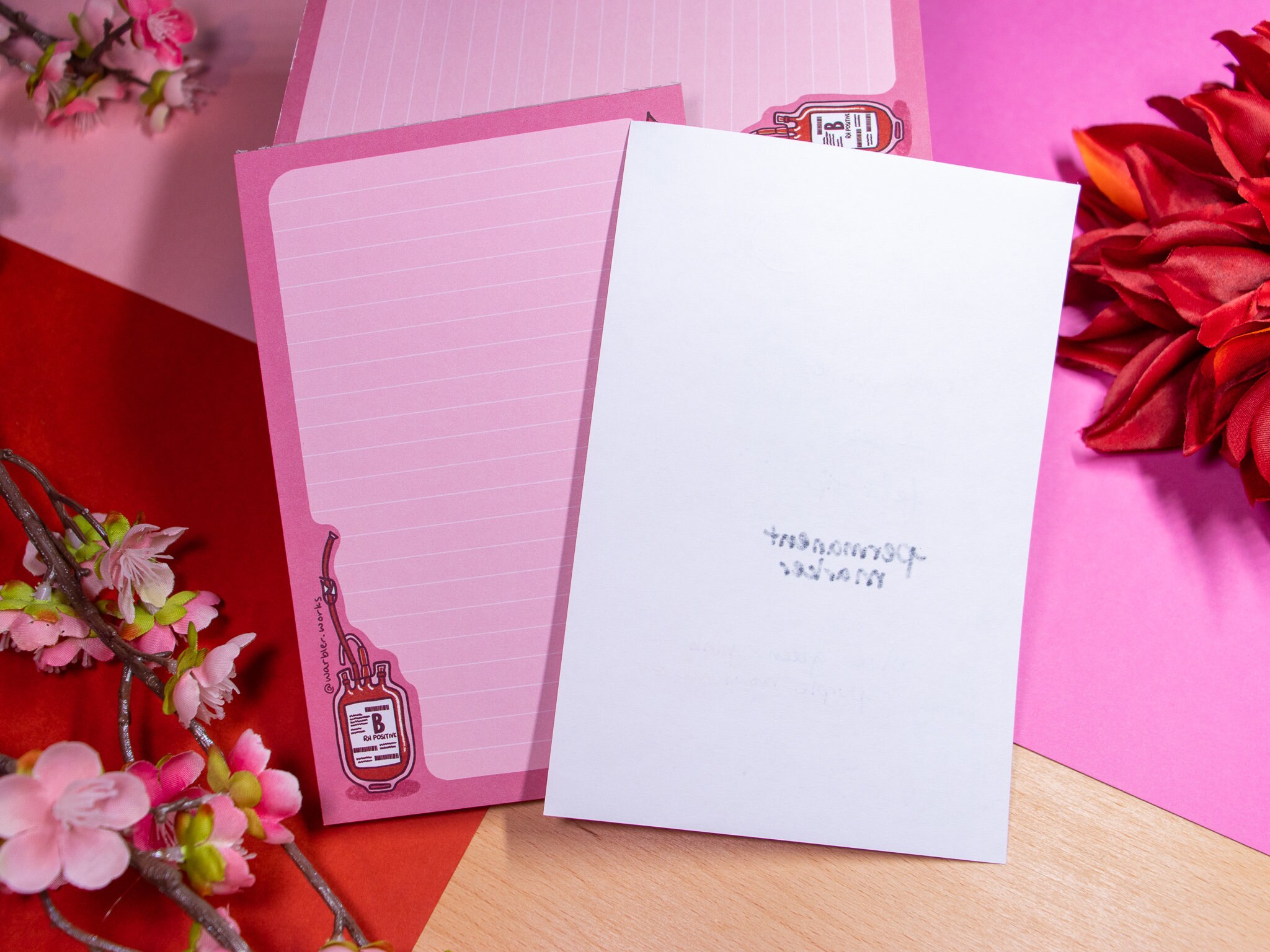 Blood Bank Memo Pad // Lined Memo // Blood Bag // Transfusion - Etsy