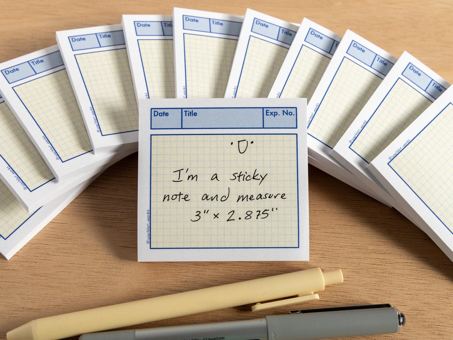 Laboratory Notebook Sticky Notes // Sticky Pad // Chem Lab Inspired ...