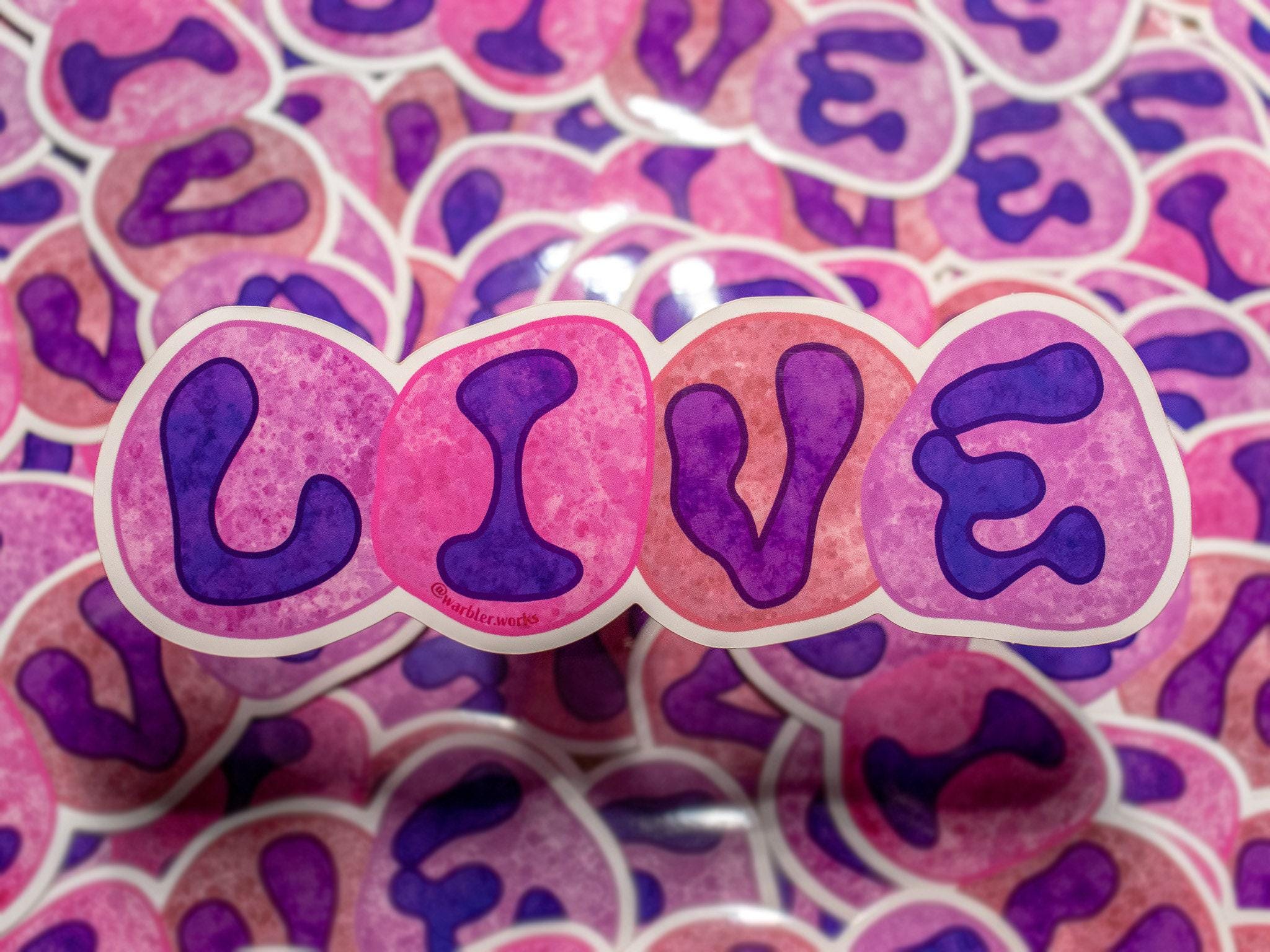 Live Neutrophil Alphabet Sticker // Vinyl Sticker // Laboratory // Lab ...