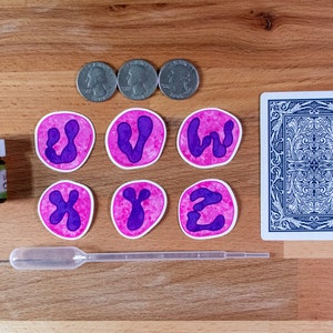 Three Neutrophil Alphabet Stickers Set // Vinyl Sticker // Laboratory ...