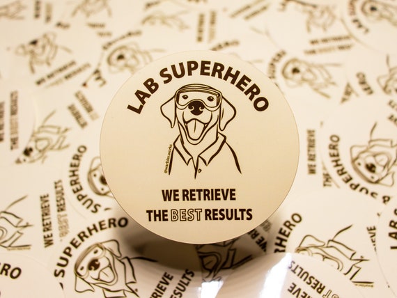 Lab Superhero Sticker // Vinyl Sticker // Laboratory // Lab | Etsy