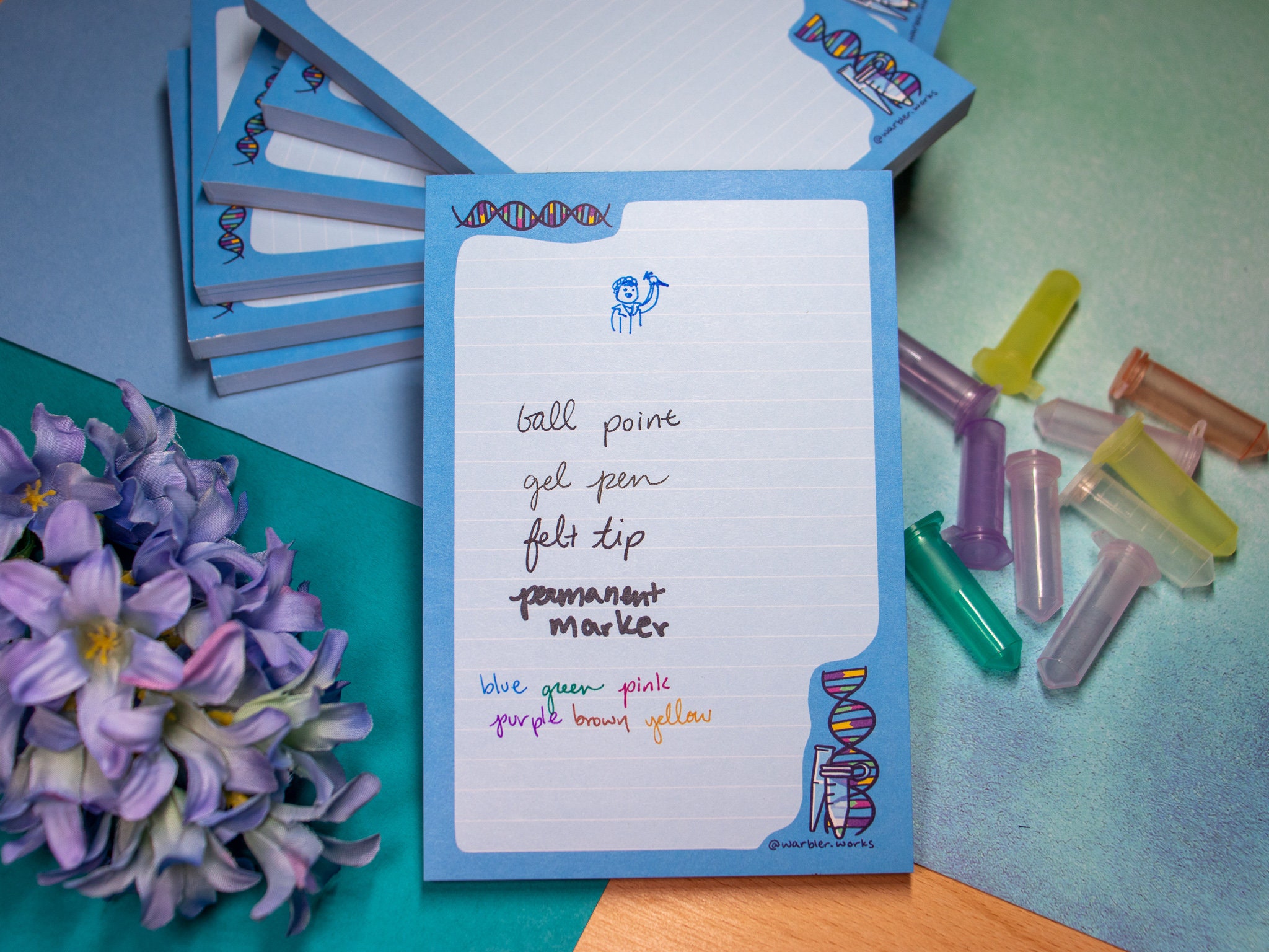 DNA Memo Pad // Lined Memo // Molecular Micro // Laboratory // - Etsy