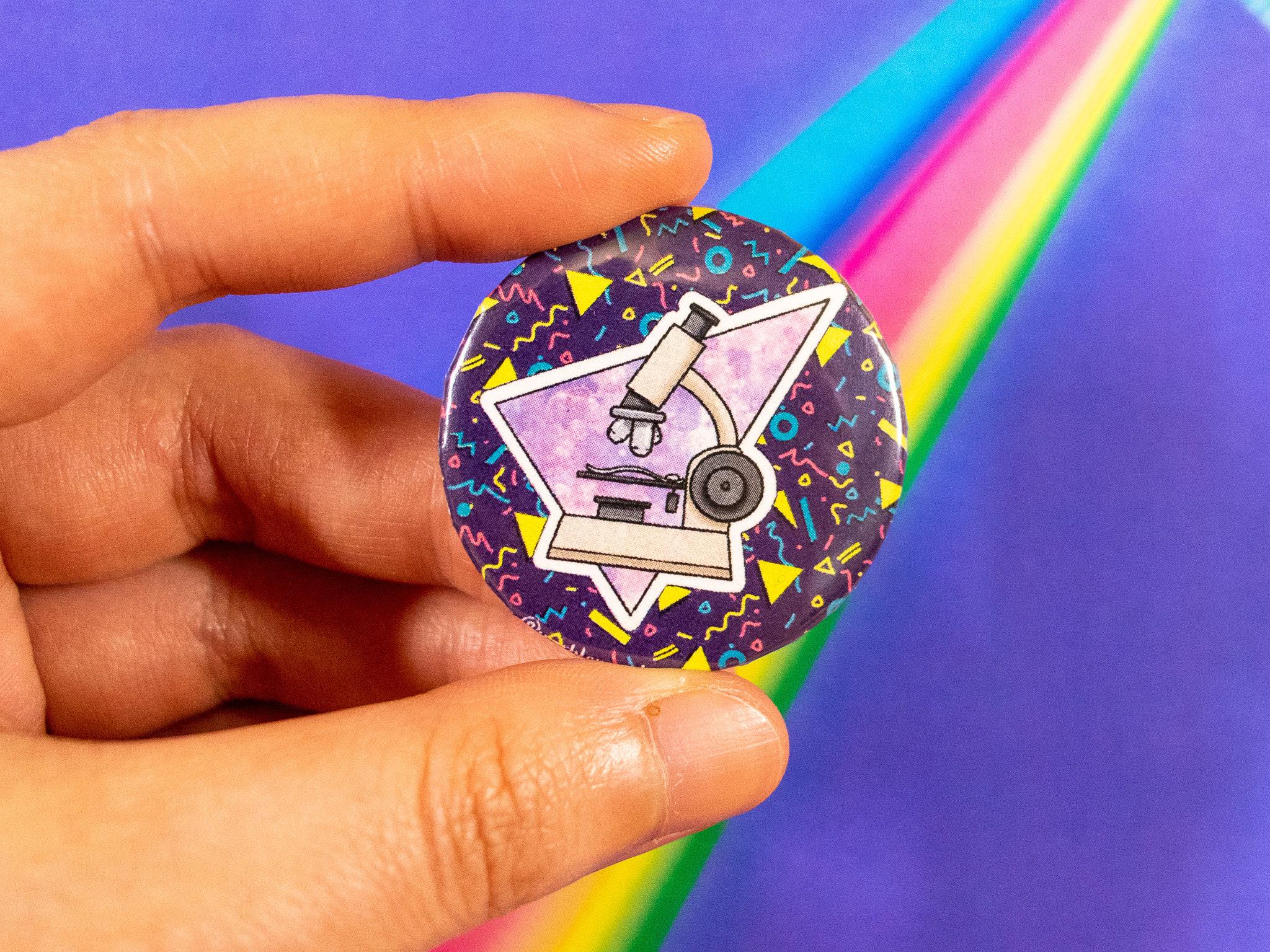 90's Themed Lab Buttons // Micro // Heme // Slide // Microscope // 2023 ...