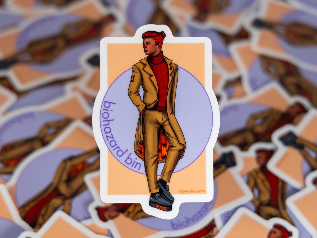 Biohazard Bin Fashion Sticker // Biohazard Box Art Sticker // Science ...
