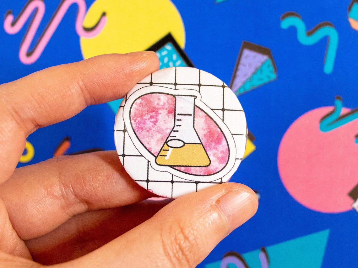 90's Themed Lab Buttons // Micro // Heme // Slide // Microscope // 2023 ...