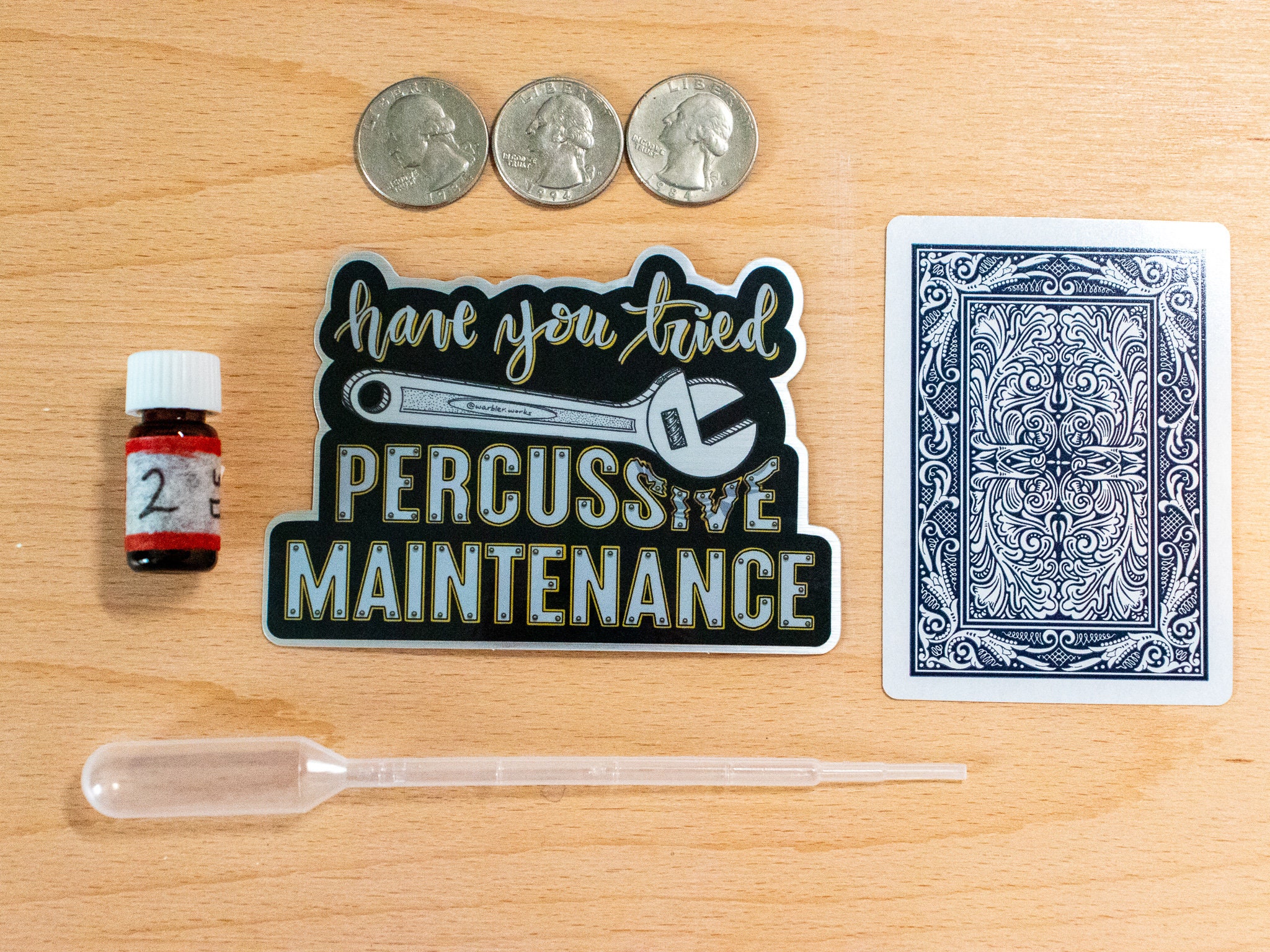 Have You Tried Percussive Maintenance // Vinyl Sticker // // - Etsy