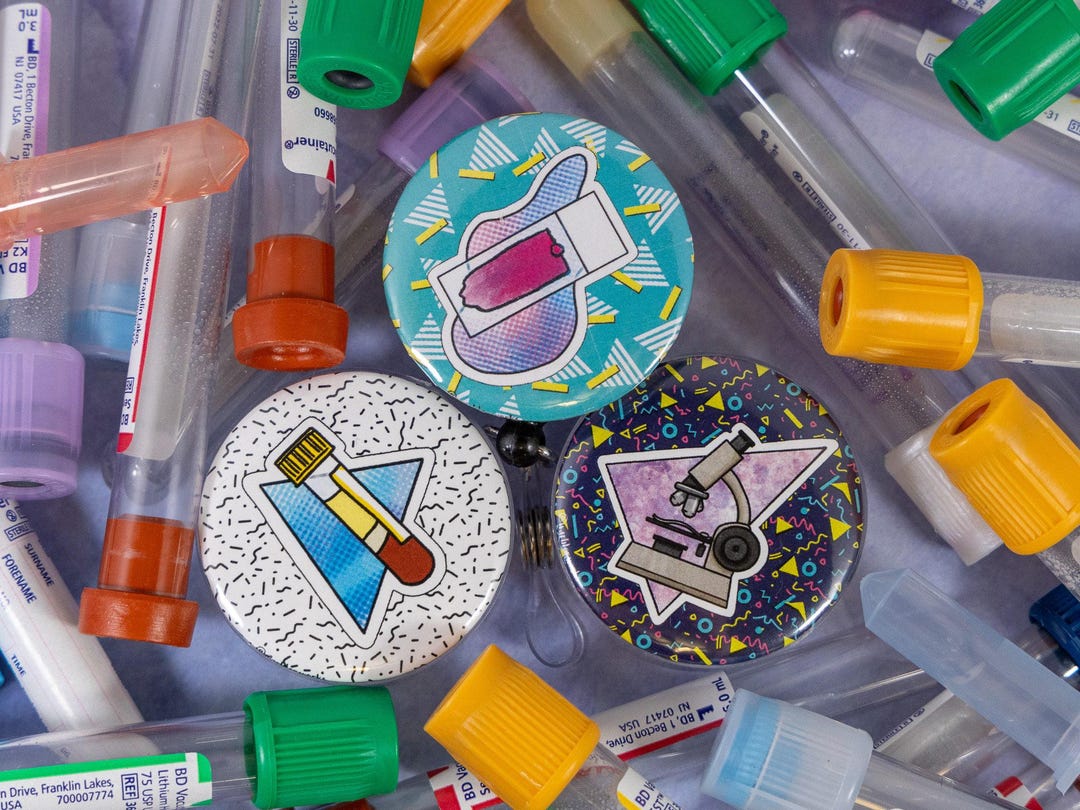 Swappable - Retro Lab Badge Reels // Micro // Heme // Slide ...