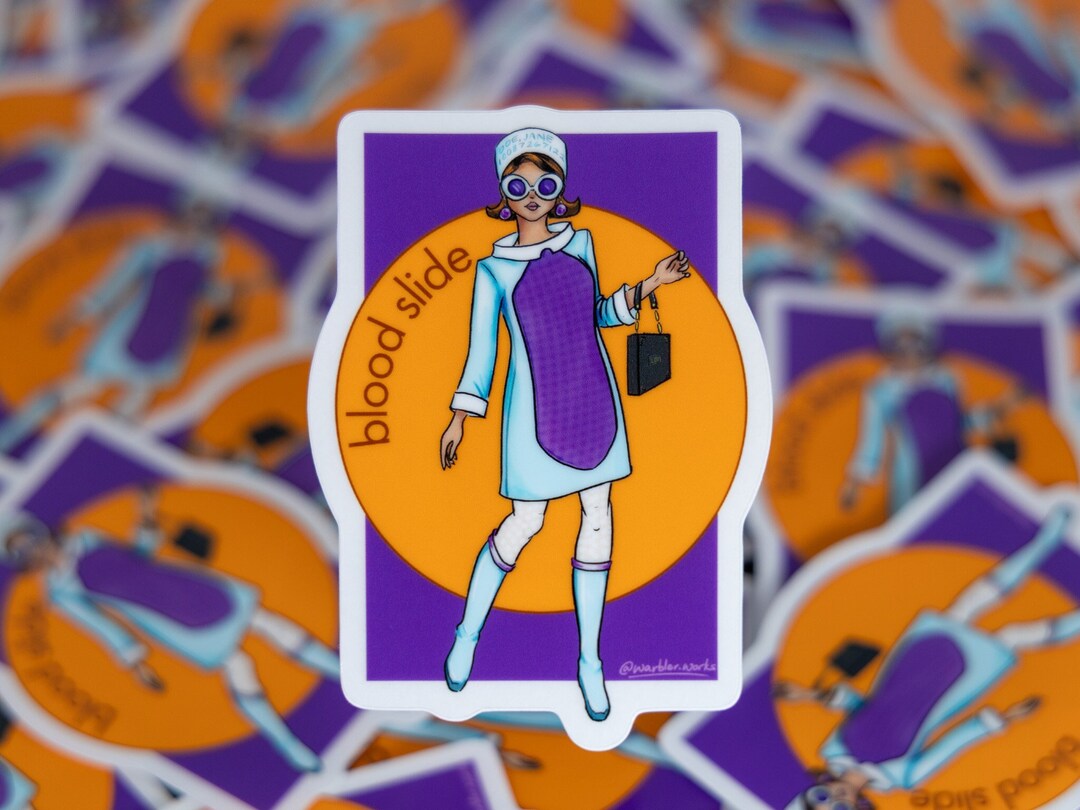 Blood Slide Fashion Sticker // Blood Smear Art Sticker // Science ...