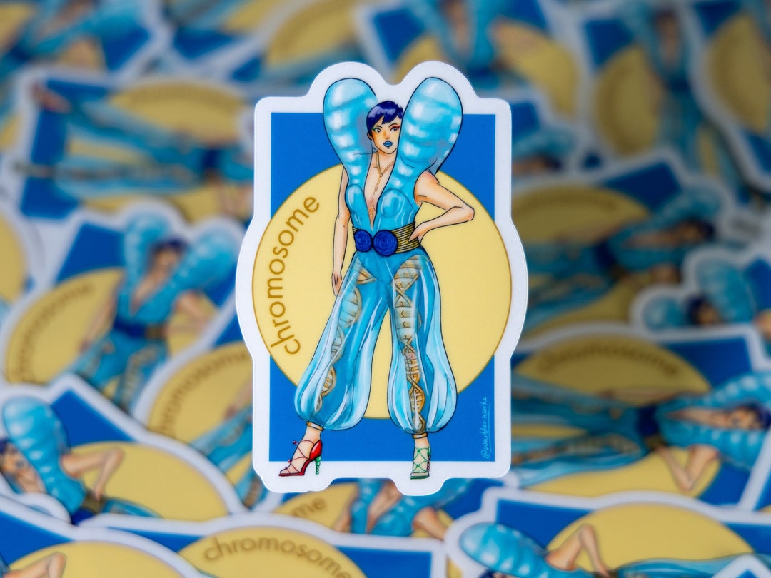 Chromosome Fashion Sticker // DNA Art Sticker // Science Sticker ...