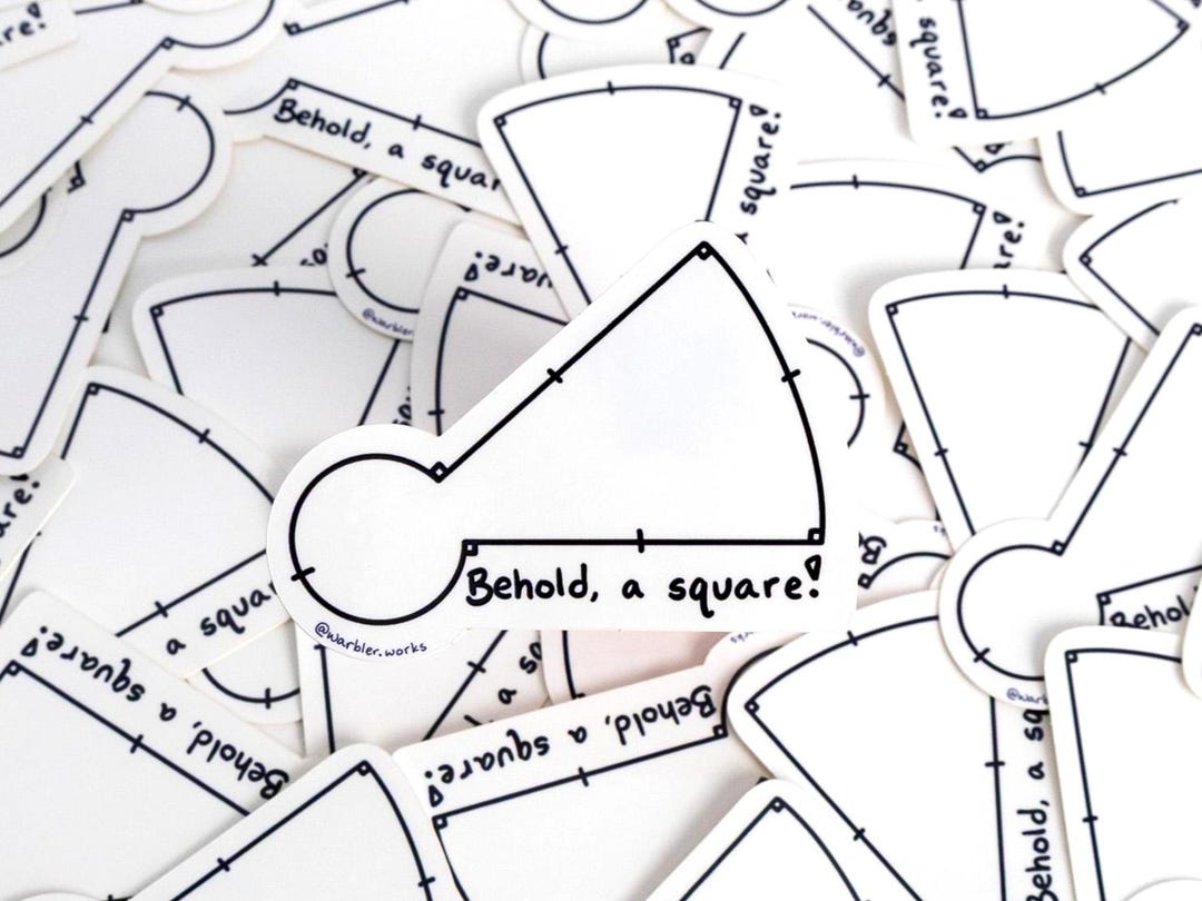 Behold, a Square! Vinyl Sticker // Math Meme Sticker // Somewhat ...