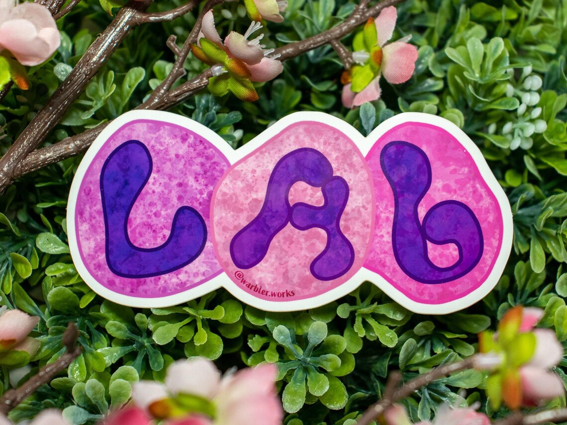 Lab Neutrophil Alphabet Sticker // Vinyl Sticker // Laboratory // Lab ...