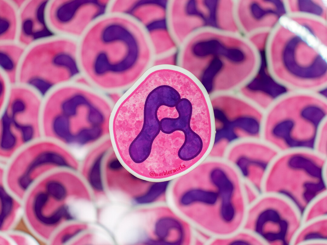 Single Neutrophil Alphabet Sticker // Vinyl Sticker // Laboratory ...