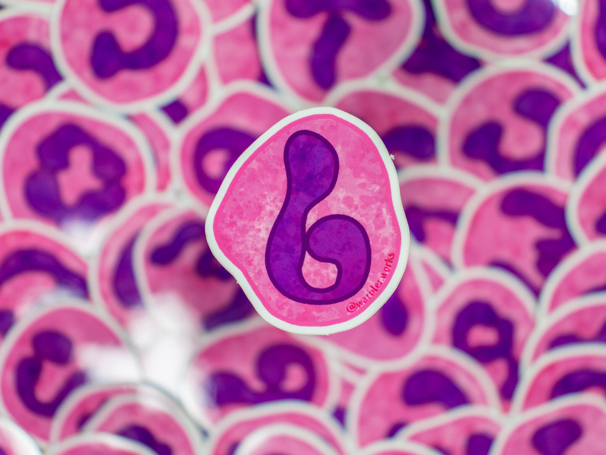 Single Neutrophil Alphabet Sticker // Vinyl Sticker // | Etsy
