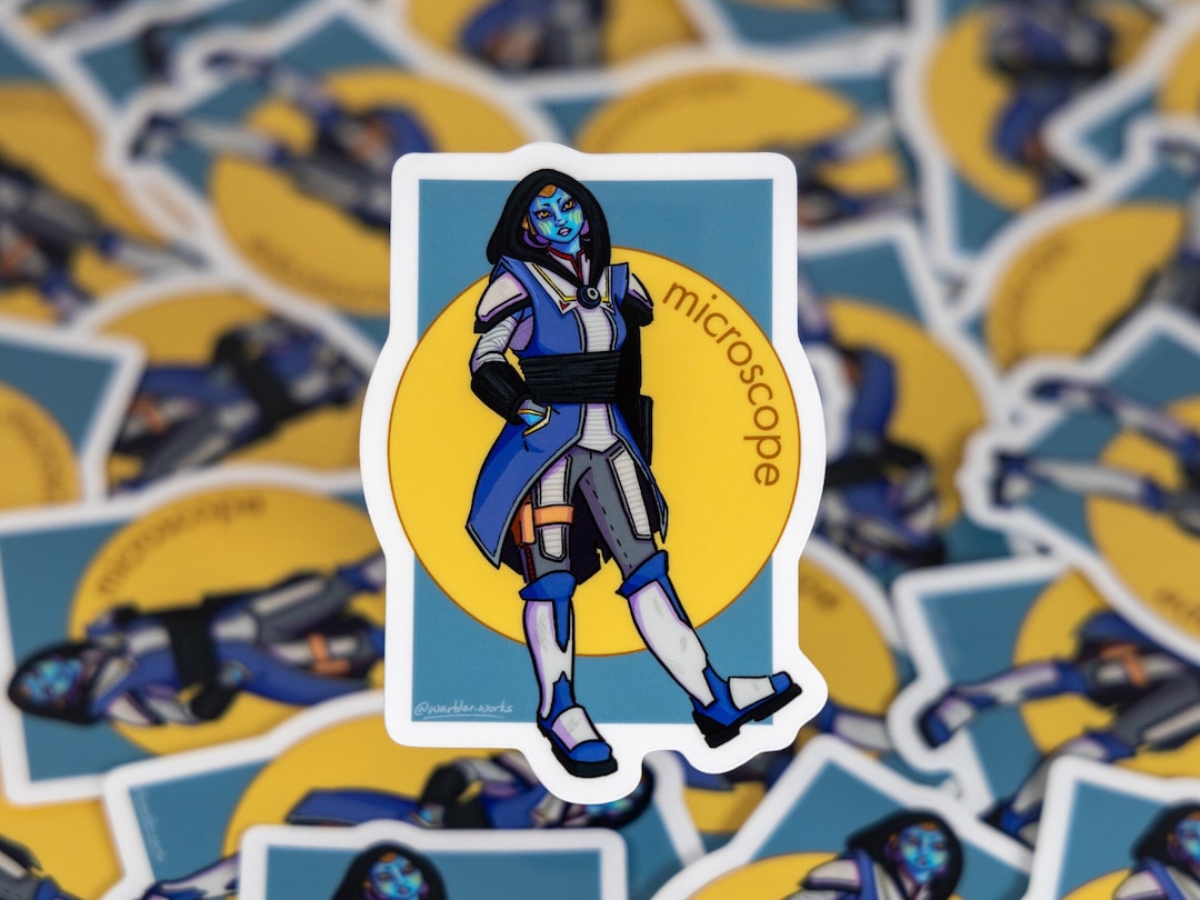 Microscope as Fashion Sticker // Science Sticker // Laboratory Fashion ...