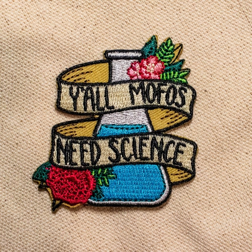 Science Chemistry Set Iron on Embroidery Patch Mtcoffinz - Etsy
