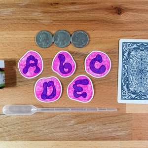 Three Neutrophil Alphabet Stickers Set // Vinyl Sticker // Laboratory ...