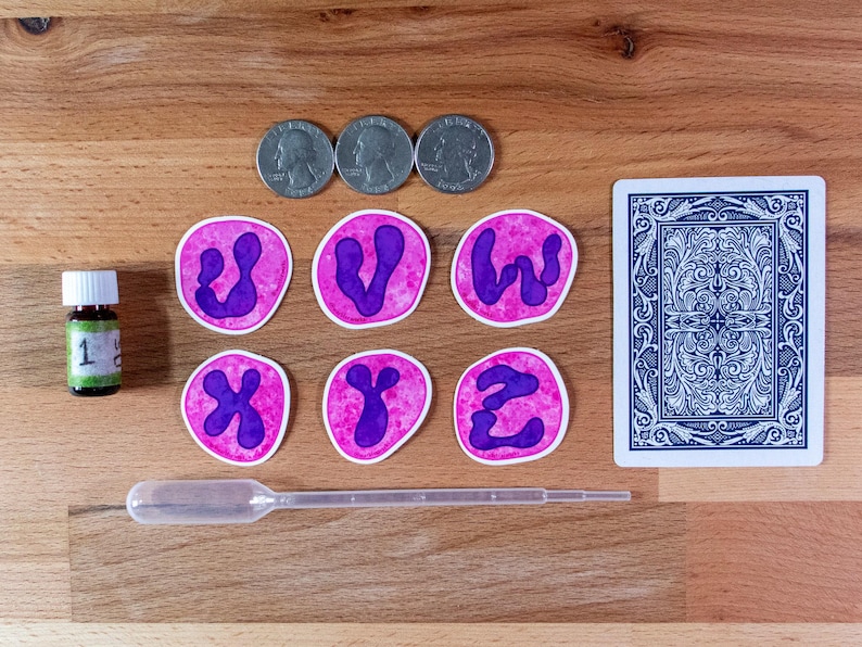 Three Neutrophil Alphabet Stickers Set // Vinyl Sticker // Laboratory ...