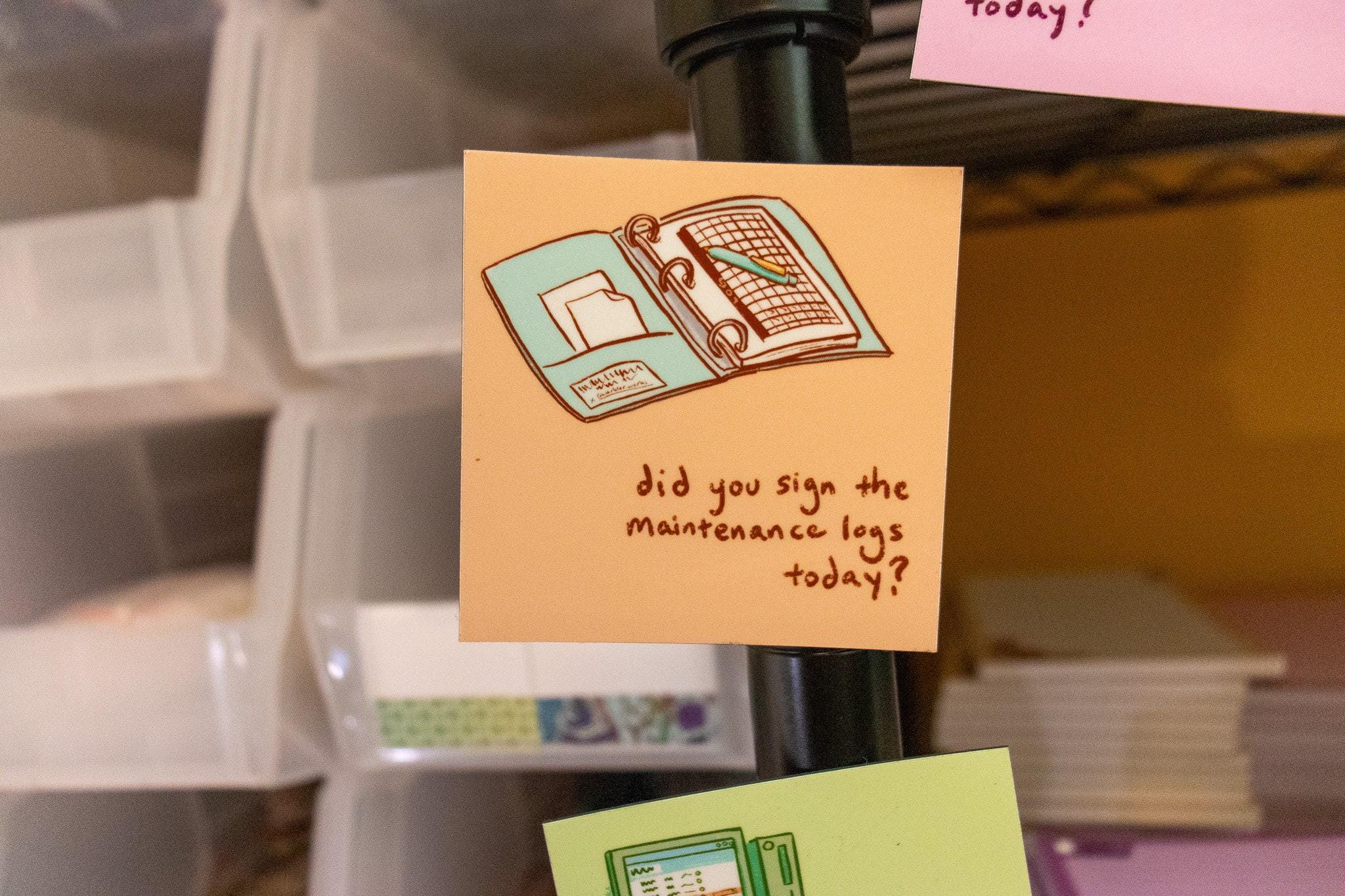 Did You Remember to Sign the Maintenance Logs Magnet // Reminder Magnet ...