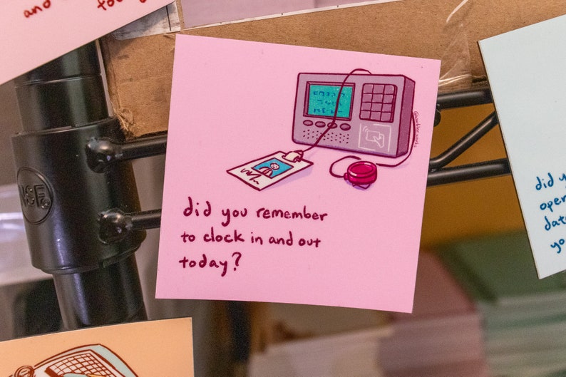 Did You Remember to Clock in and Clock Out Magnet// Reminder Magnet ...