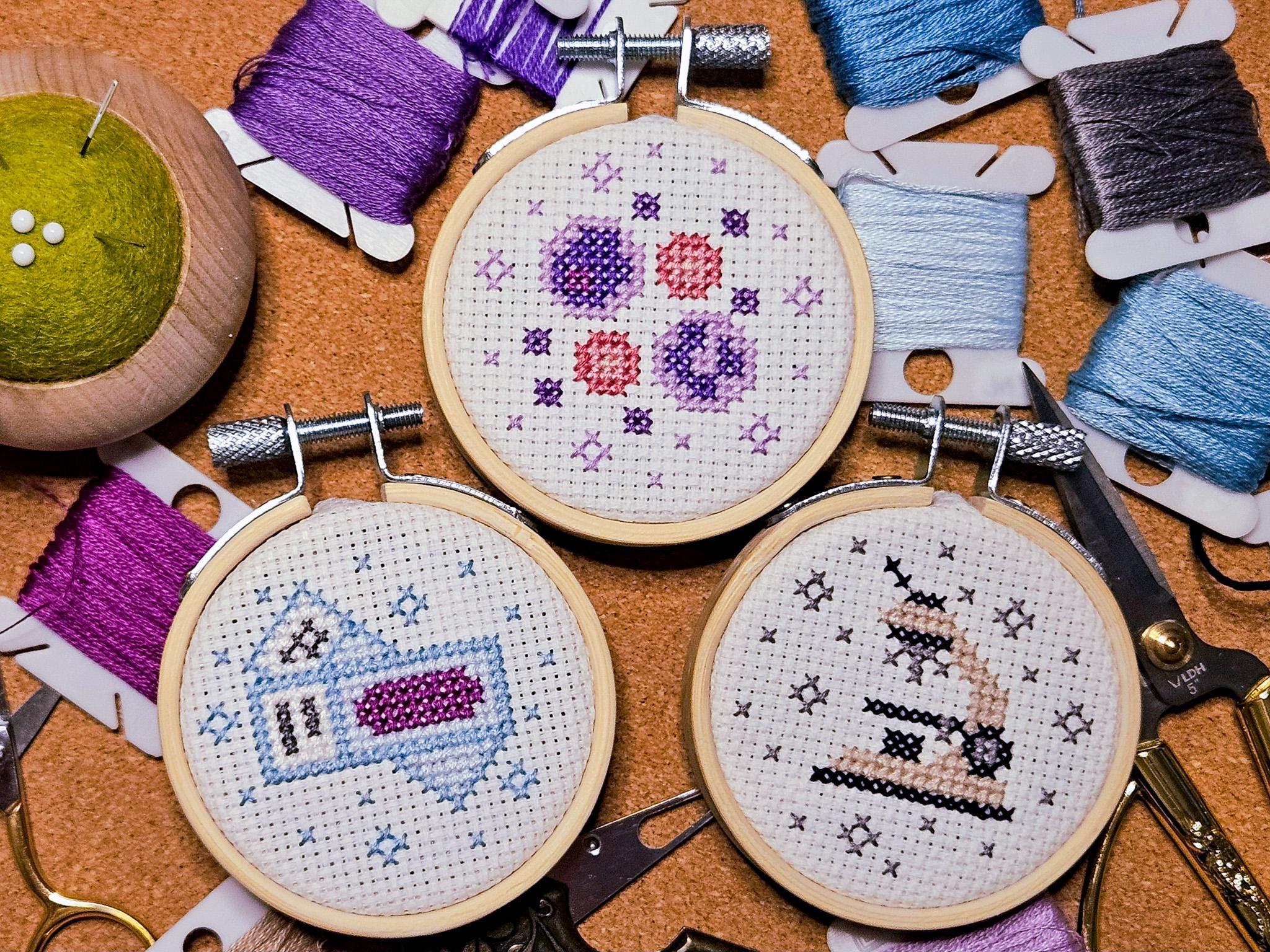 3 Minis Cross Stitch Kit - Hematology // Laboratory // Lab Gift ...