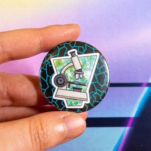 90's Themed Lab Buttons // Micro // Heme // Slide // Microscope // 2023 ...