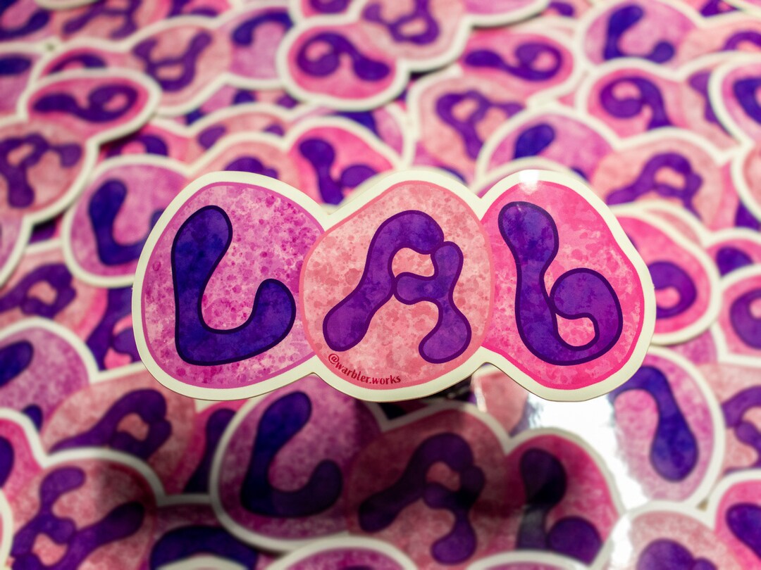 Lab Neutrophil Alphabet Sticker // Vinyl Sticker // Laboratory // Lab ...