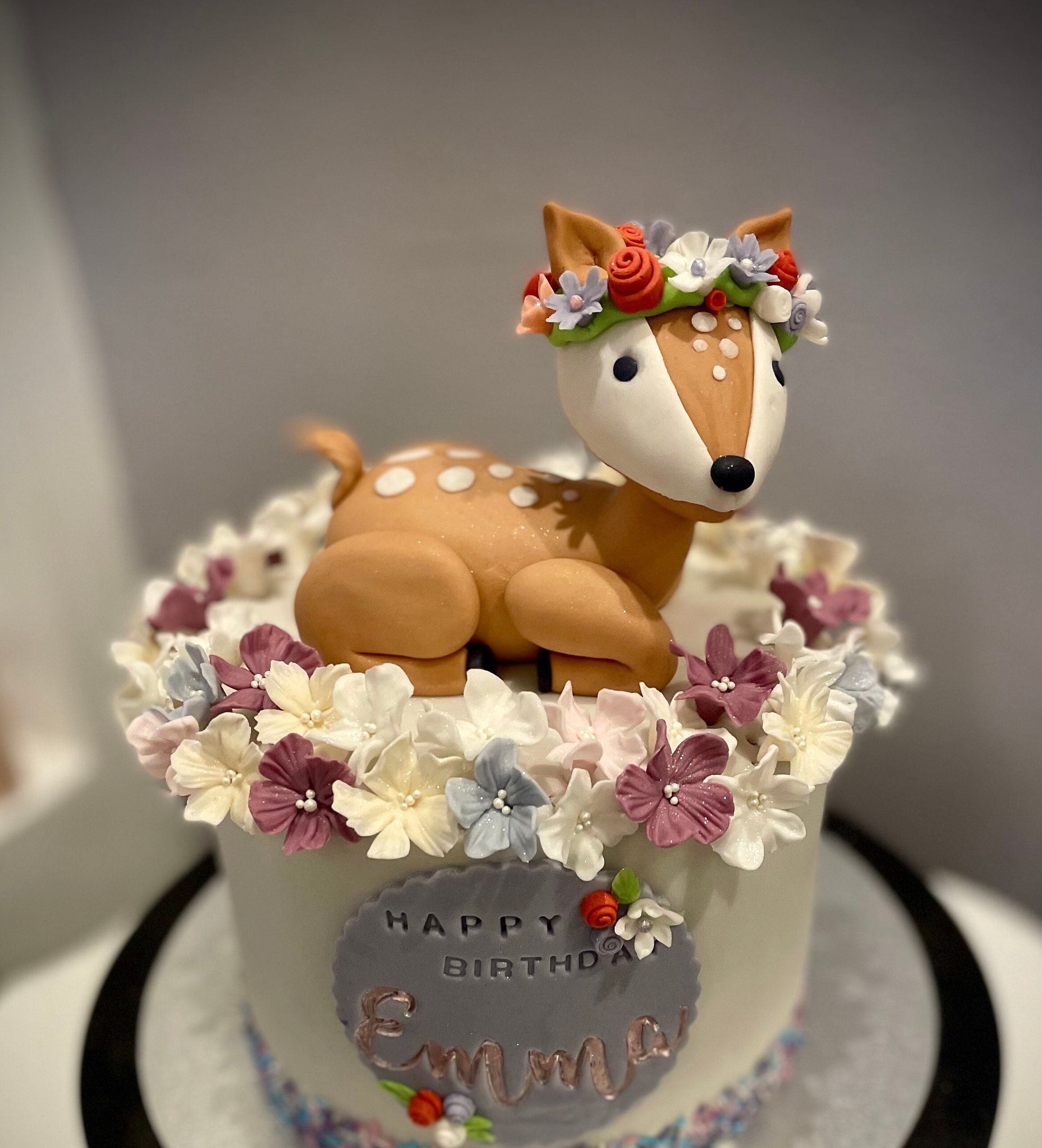 Tortendeko. Rehkitz Baby Reh Blumen Tortenaufleger - Etsy