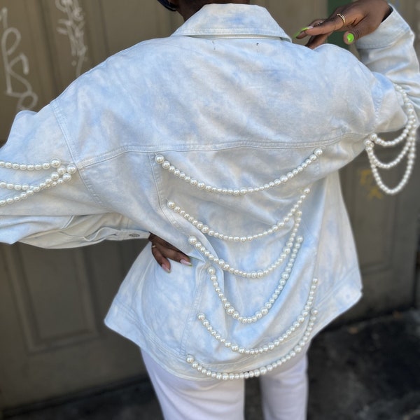 Pearl Button Denim Jacket - Etsy