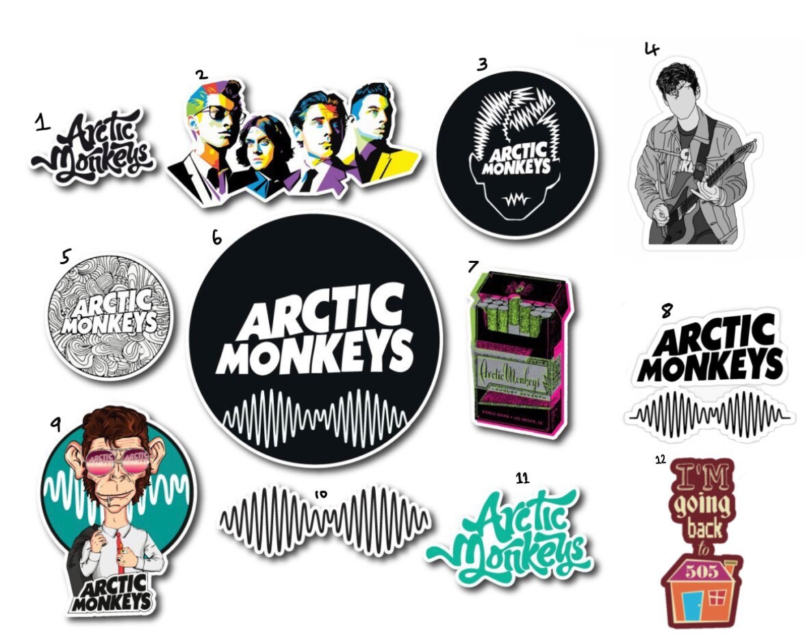 Arctic Monkeys Stickers Individual And Pack Etsy UK Arctic Monkeys Stickers Individual And Pack Etsy UK