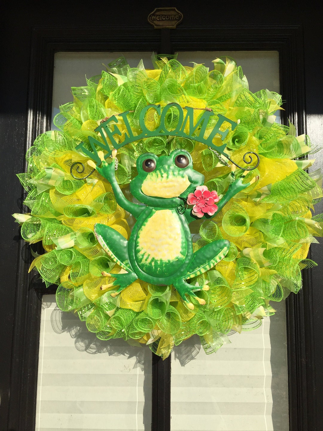 Spring/summer Wreath, Frog Wreath, Welcome Wreath, Spring Wreath ...
