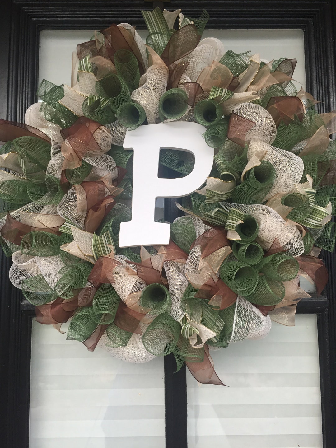 Initial Wreath, Monogram Wreath, Monogram, Front Door Wreath, Door ...